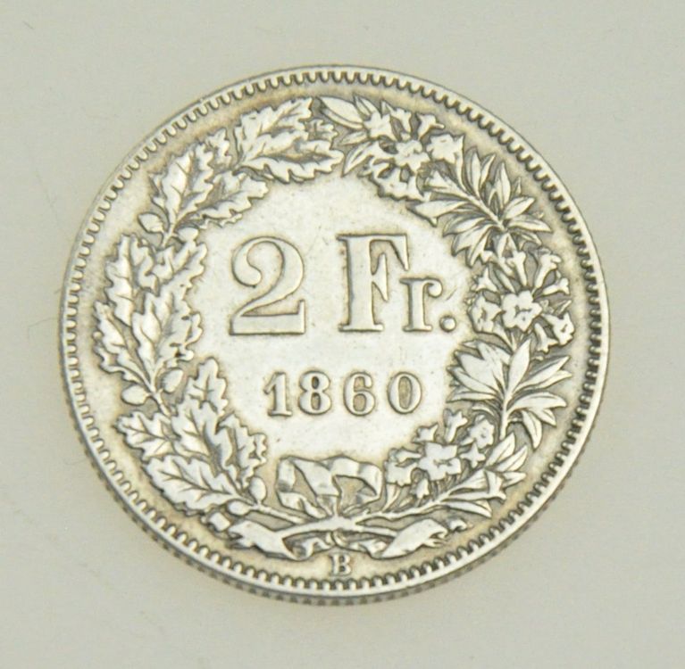 Schweiz 2 Franken 1860 Sitz. Helvetia | Kaufen auf Ricardo