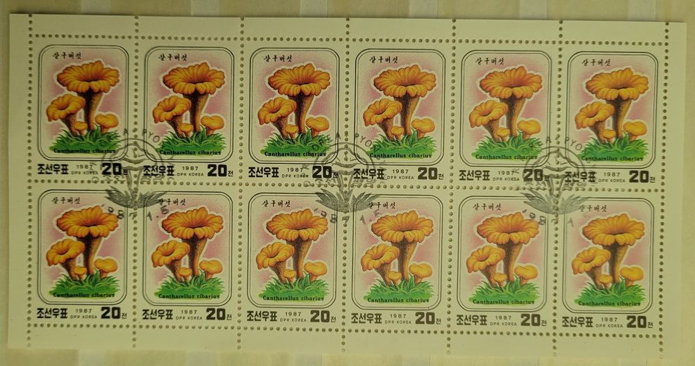 PILZE: 3 BRIEFMARKENBOGEN/CHAMPIGNONS: 3 FEUILLES DE TIMBRES (Gebraucht ...