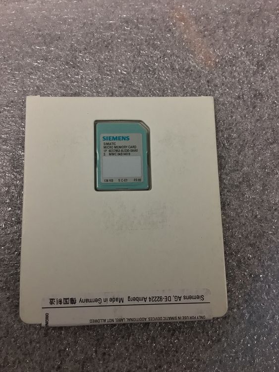 SIMATIC S7 MICRO MEMORY CARD 128 kB 6ES7 953-8LG30-0AA0 | Acheter sur ...