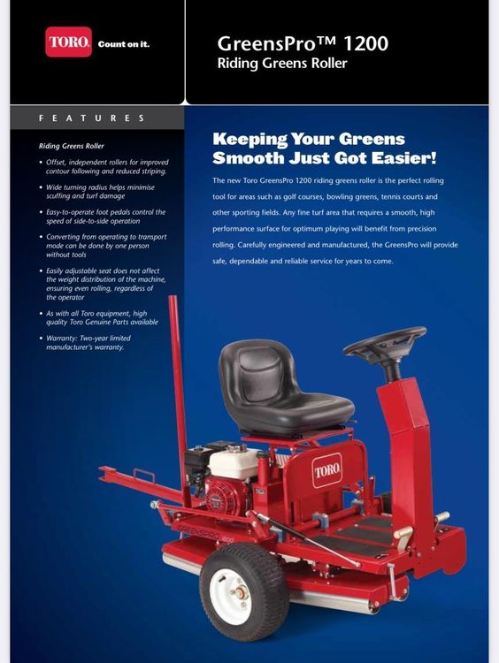 Toro Greens Pro 1200 | Kaufen auf Ricardo