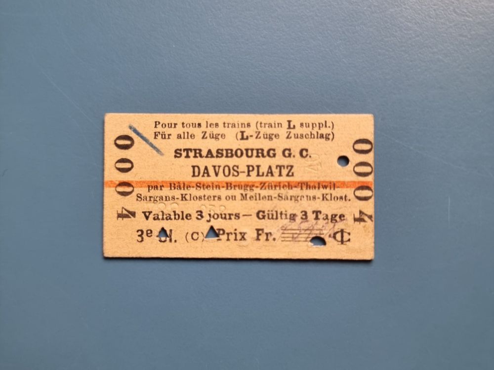 Billet Strassbourg- Davos Platz 1932 | Kaufen auf Ricardo