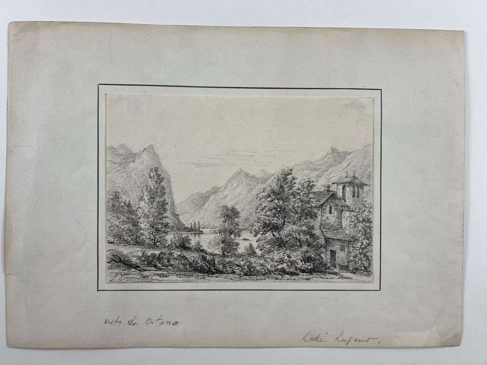 Antike Landschaft Zeichnung Unleserlich Signiert. | Kaufen auf Ricardo