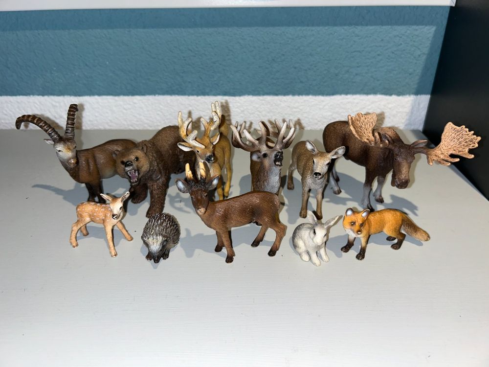11 Schleich Tiere im Set "Waldgeflüster" (Gebraucht) in Hüttwilen für ...