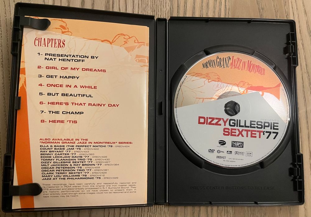 Dizzy Gillespie Sextet '77 - Jazz DVD - Montreux Konzert! (Gebraucht ...
