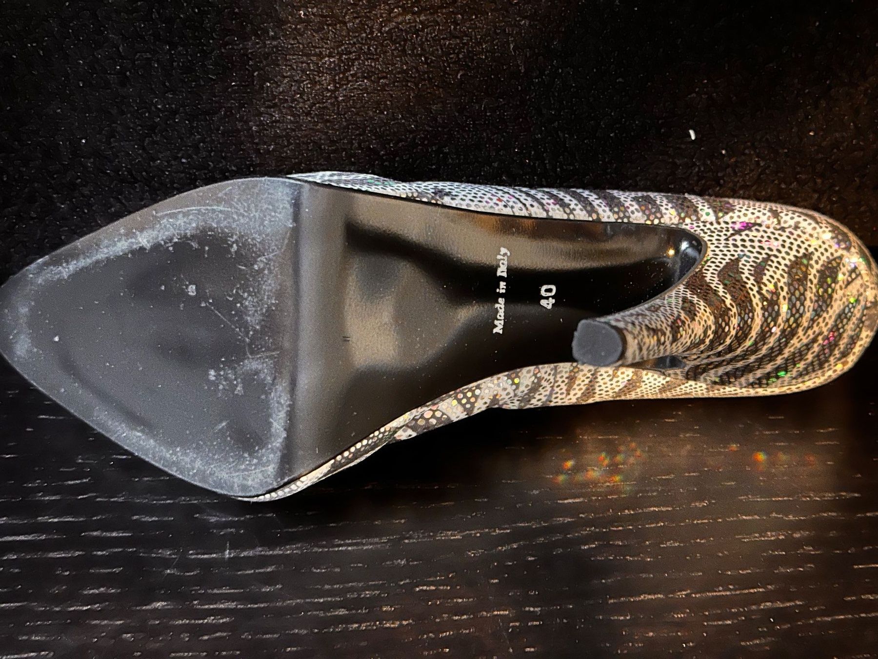 Sexy silbern glänzende Overknee Stiefel, Grösse 40 (Gebraucht) in ...