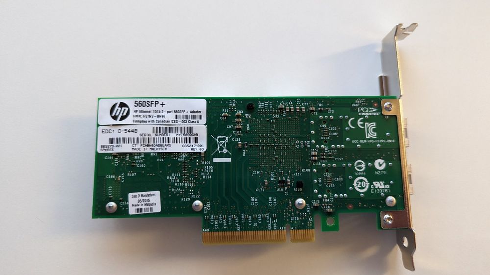 HPE Ethernet 10Gb 2-port 560SFP+ Adapter | Kaufen auf Ricardo