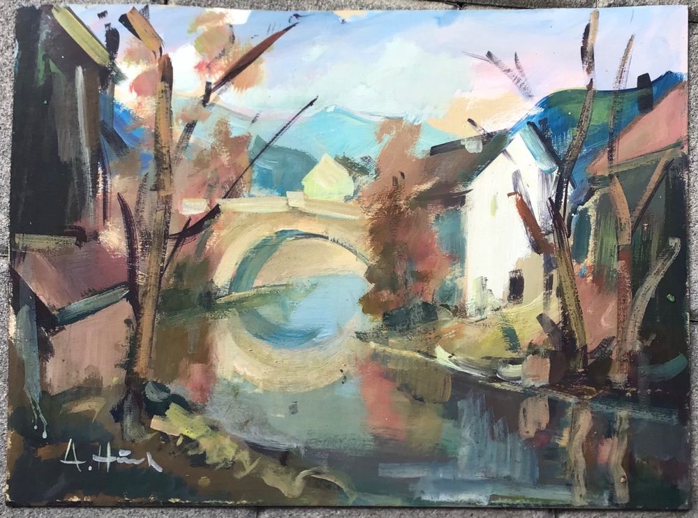 Albert HÜRTH (XX) Landschaft Gemälde | Kaufen auf Ricardo