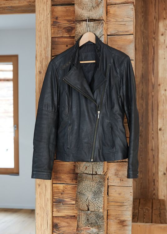 Schwarze Lamm Lederjacke (echtes Leder!) | Kaufen auf Ricardo