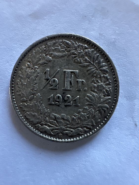 Silbermünze 1/2 Fr. 1921 Helvetia Schweiz Vintage | Kaufen auf Ricardo