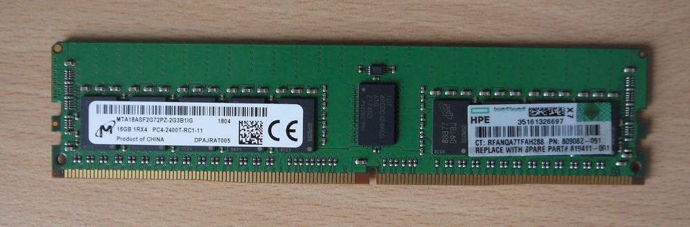 HP 16GB 1Rx4 PC4 2400 DDR4 RAM (Gebraucht) in Thayngen für CHF 15 – mit ...