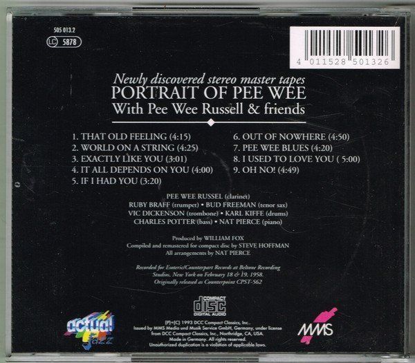 Pee Wee Russell, Bud Freeman, Ruby Braff, Nat Pierce, Kiffe (D'occasion ...