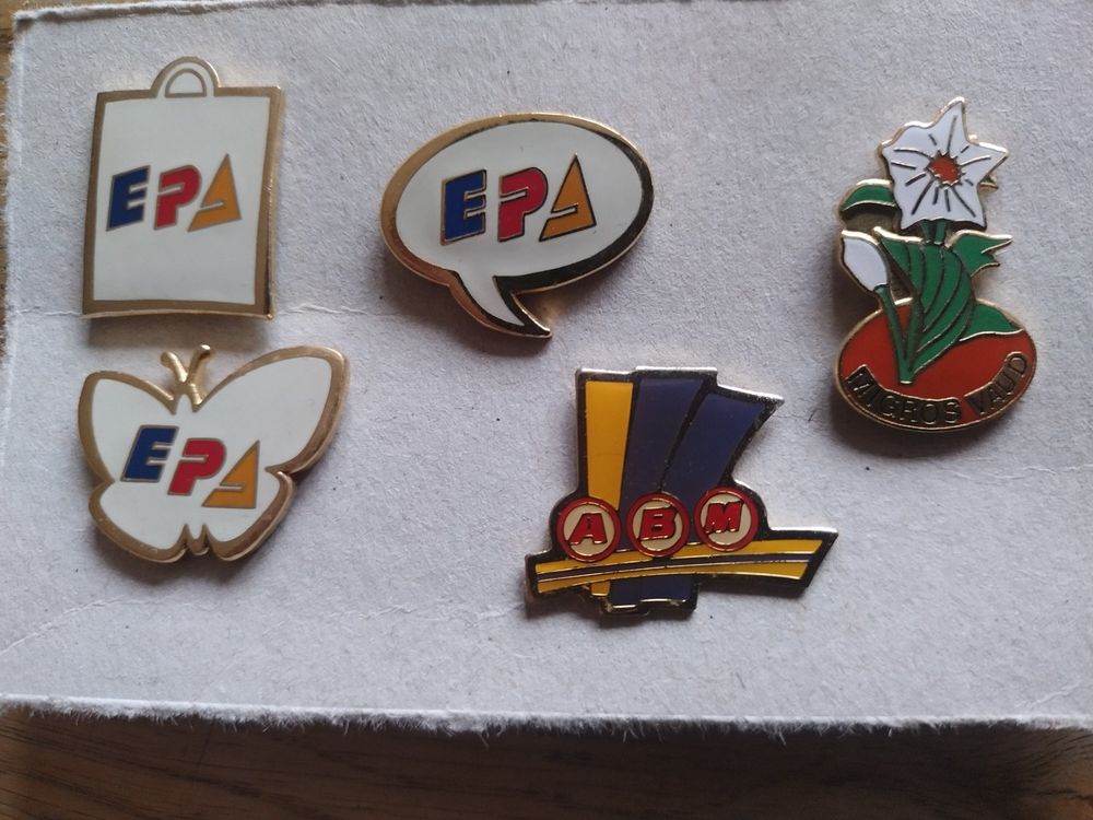 5 pins EPA, ABM , Migros | Kaufen auf Ricardo