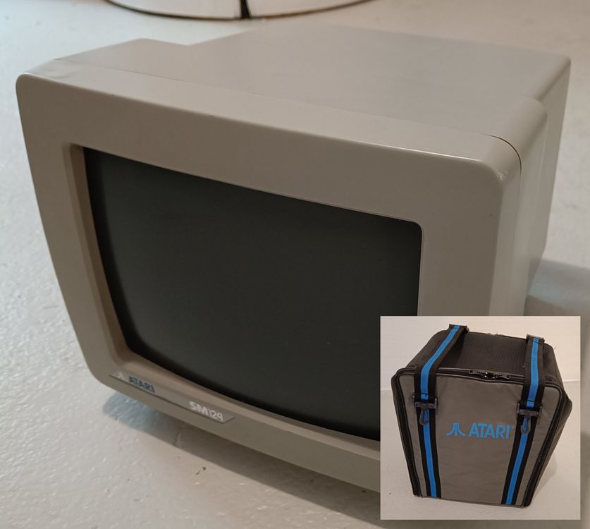Atari SM124 monitor + backpack carrying case | Kaufen auf Ricardo