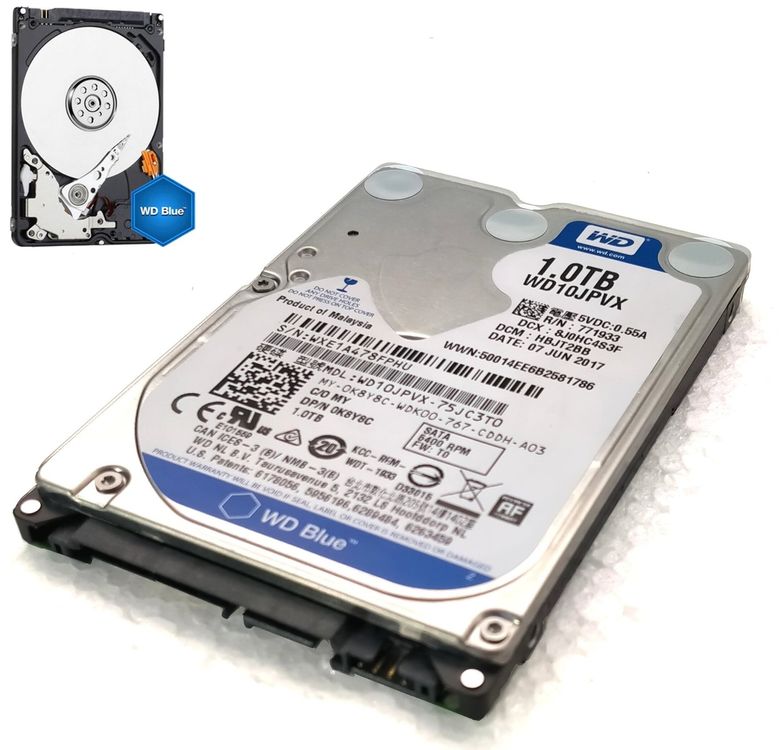 Western Digital Blue HDD 2.5" 1TB, 5400 RPM, SATA III, 8MB (Gebraucht) in Vacallo für CHF 22 ...