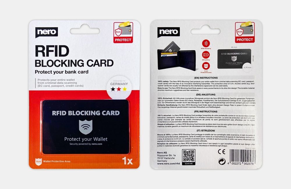 Nero RFID & NFC Blocking Blocker Karte (Neu und originalverpackt) in für CHF 10.9 – mit ...