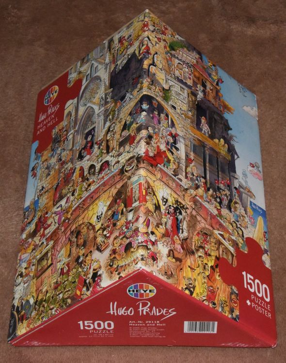 2 Heye 1500er Puzzles … HEAVEN AND HELL und LIBRARY … (Gebraucht) in ...