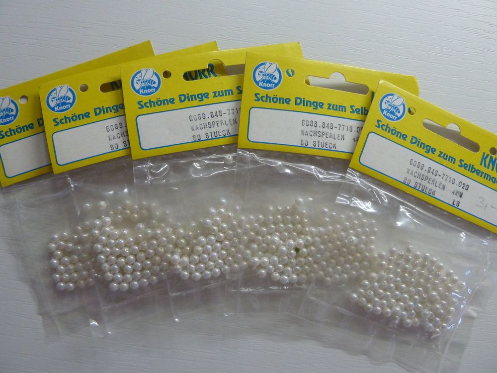 5 Päckli Wachsperlen, 4mm, ab Fr. 1.-- | Kaufen auf Ricardo