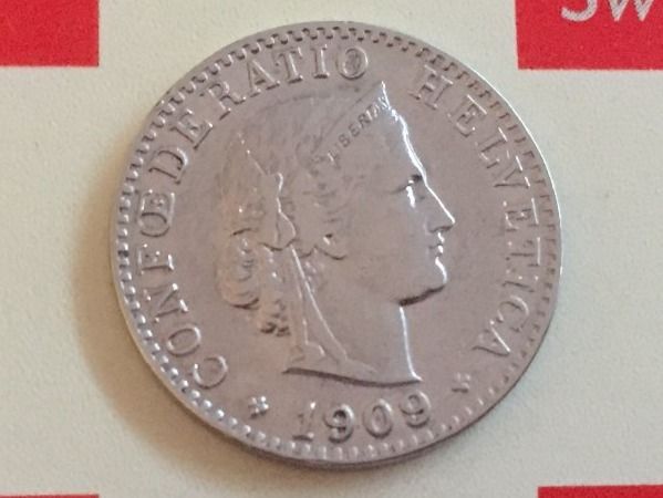 20 Rappen 1909 ss-vz, nur 2,0 Mio! (Gebraucht) in Elsau für CHF 1.3 – mit Lieferung auf Ricardo ...