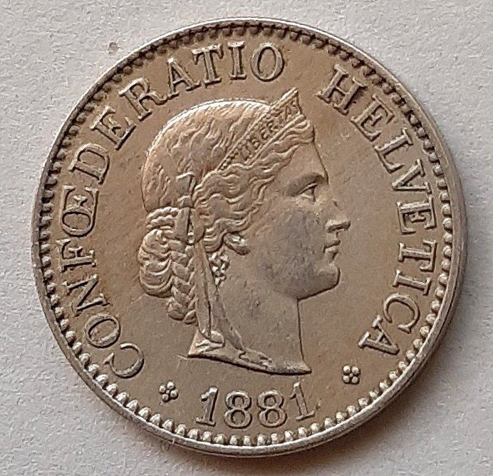 10 Rp. Münze von 1881, Erhaltung vorzüglich (Gebraucht) in Basel für CHF 1 – mit Lieferung auf ...