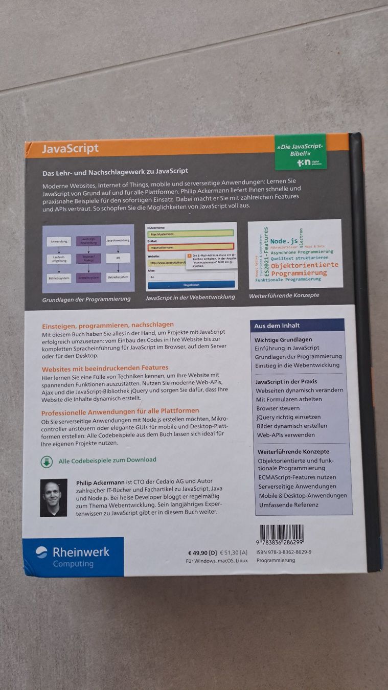 Philip Ackermann - JavaScript (Rheinwerk) (Gebraucht) in Caslano für CHF 17 – mit Lieferung auf ...