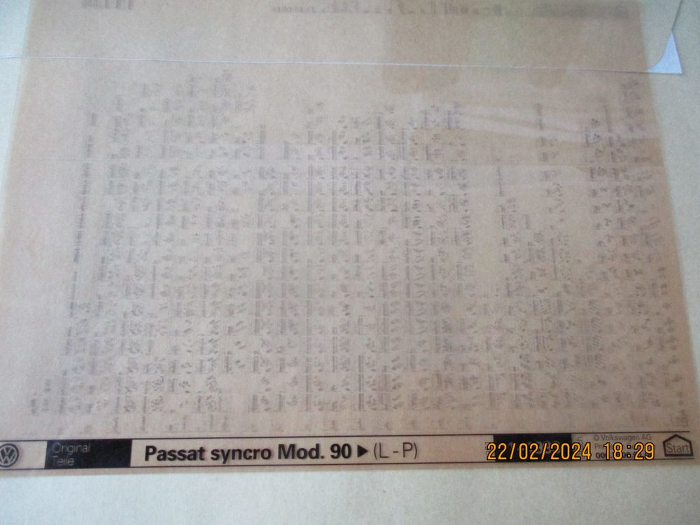 PASSAT SYNCRO ET-FILM VAG 90- / CHASSIS L BIS P / VR6 (Gebraucht) in ...