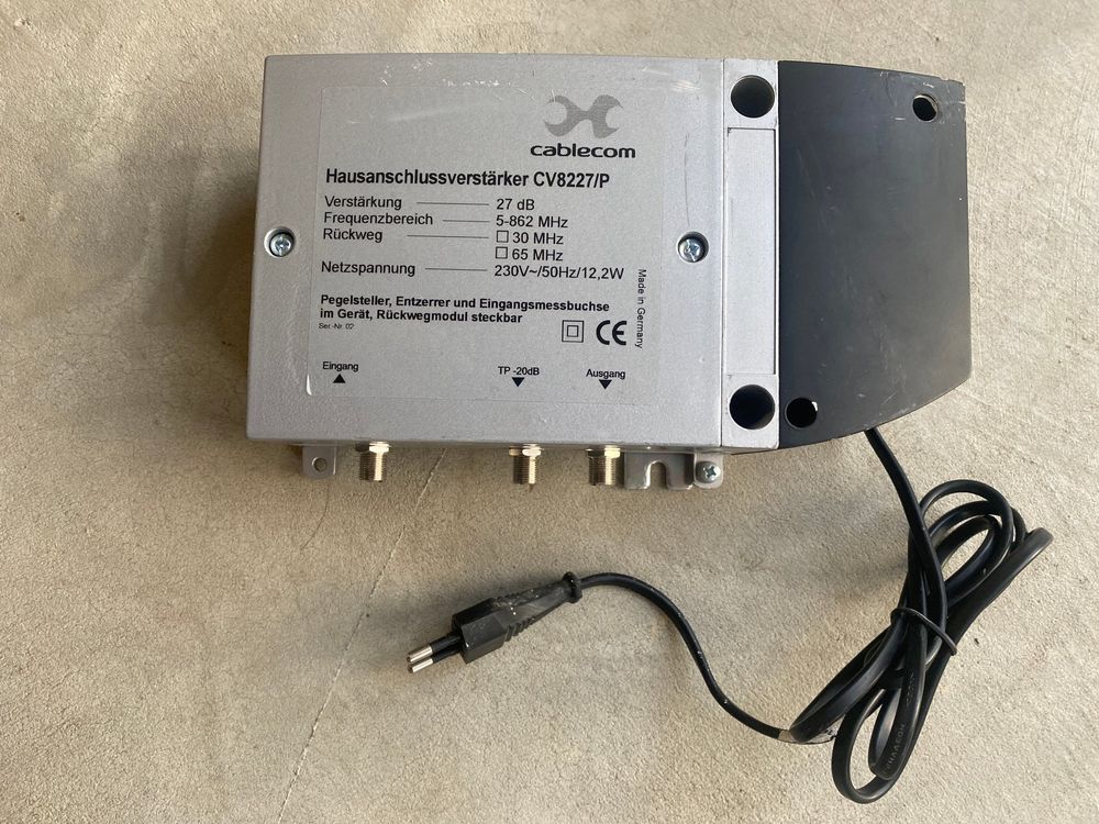 Hausanschlussverstärker cablecom CV 8227/P mit Kabel (Gebraucht) in für ...