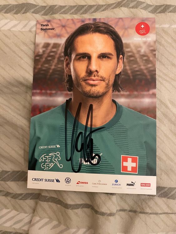 Autogrammkarte Yann Sommer handsigniert (Gebraucht) in Rüschlikon für ...