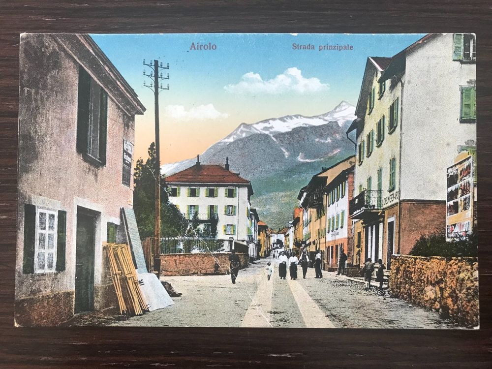 AIROLO Strada principale, animata, Posta da campo, 1921 | Kaufen auf ...