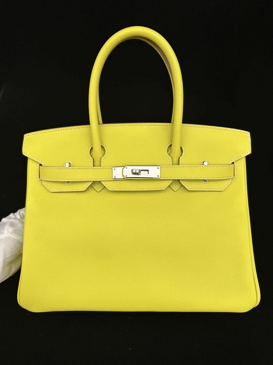 Authentic Birkin Bag 30 in Lemon Yellow (R9) (Gebraucht) in Wilen b ...