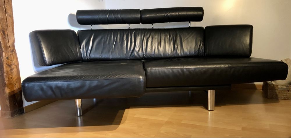 Ledersofa, schwarz (Gebraucht) in Aeschi SO für CHF 290 – nur Abholung auf Ricardo kaufen