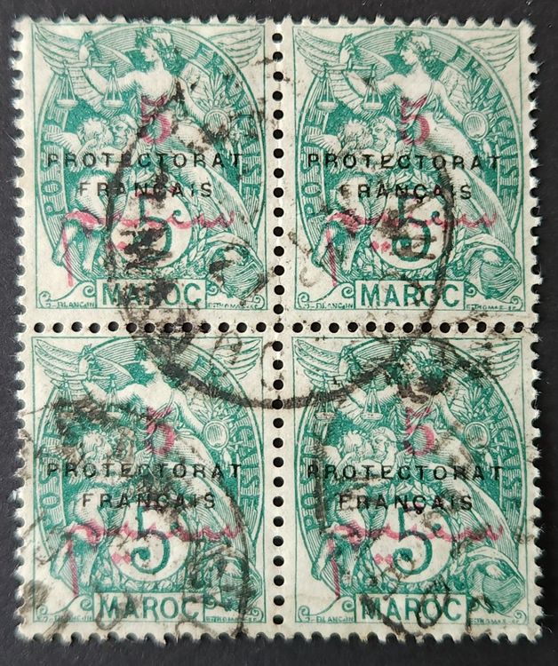 Marokko-Mi 4 Viererblock (1914) (Gebraucht) in Hittnau für CHF 1 – mit Lieferung auf Ricardo kaufen