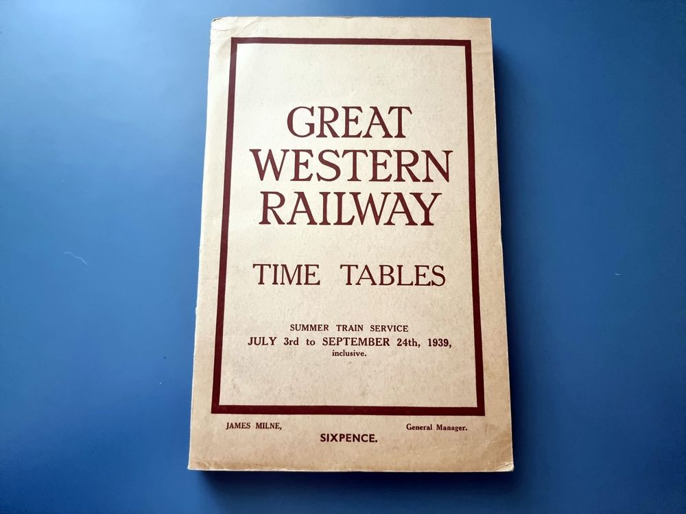 The Great Western Railway Time Tables 1939 (Gebraucht) in Birrwil für ...