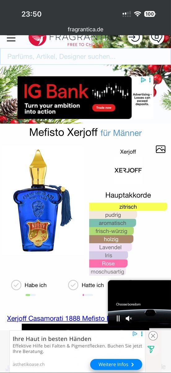 Xerjoff Casamorati 1888 Mefisto, 2 ml (Gebraucht) in Sursee für CHF 5 ...