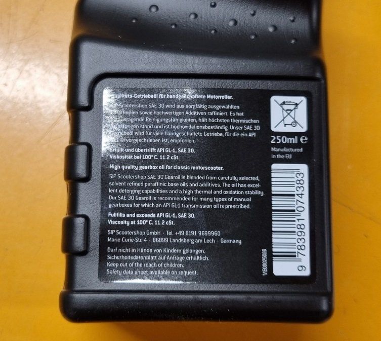 Vespa Getriebe-Öl Formula SAE 30 Gebot für 6x 250ml (Neu und ...