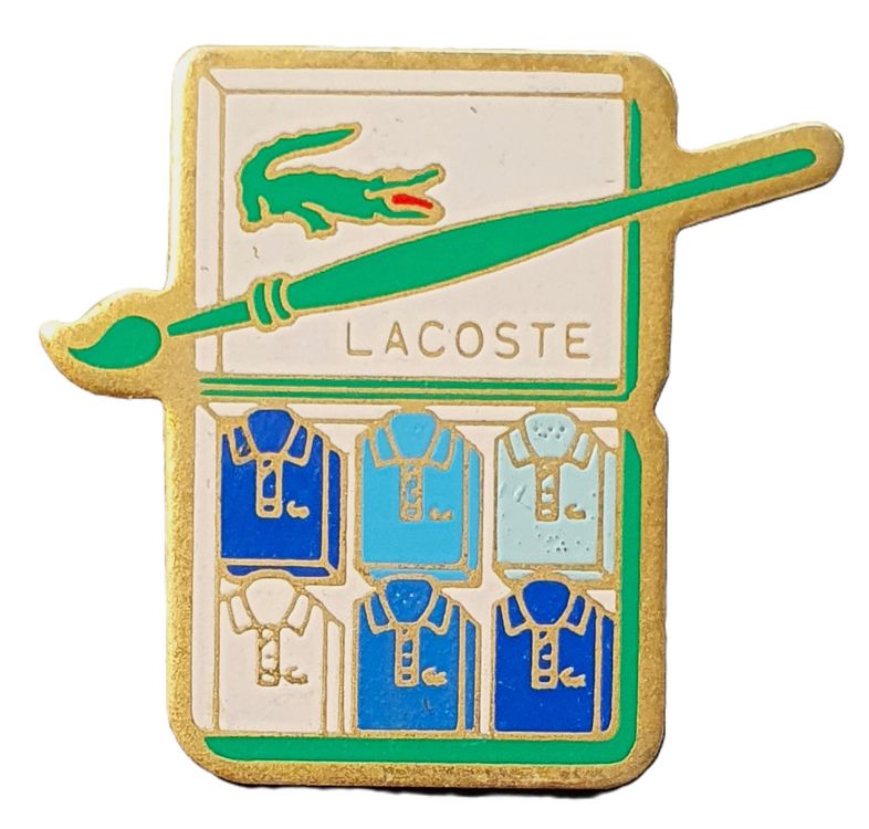 U360 - Pin Lacoste Logo Krokodil Pinsel T-Shirts Polo-Shirts (Gebraucht ...