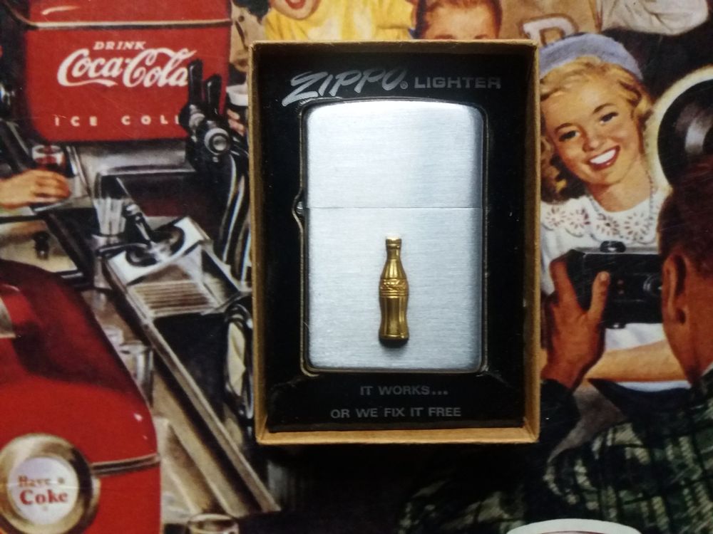 Ancien Zippo de 1954 (Coca-Cola) avec une boite, rareté (Gebraucht) in ...