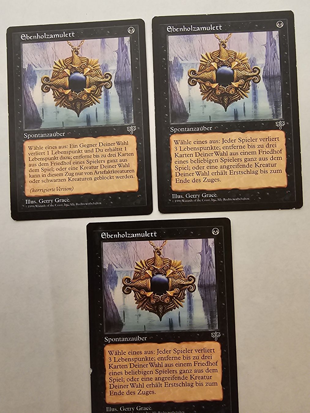 Magic The Gathering 3 x Ebenholzamulett (Gebraucht) in Wisen SO für CHF ...
