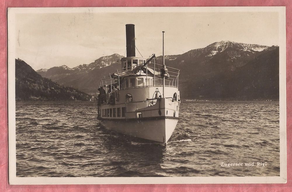 Zugersee Dampfschiff mit Rigi - 1934 | Kaufen auf Ricardo