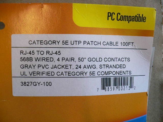 Netwerkkabel APC grau Kat. 5 UTP 568B RJ45-RJ45 3827G-100 | Kaufen auf ...