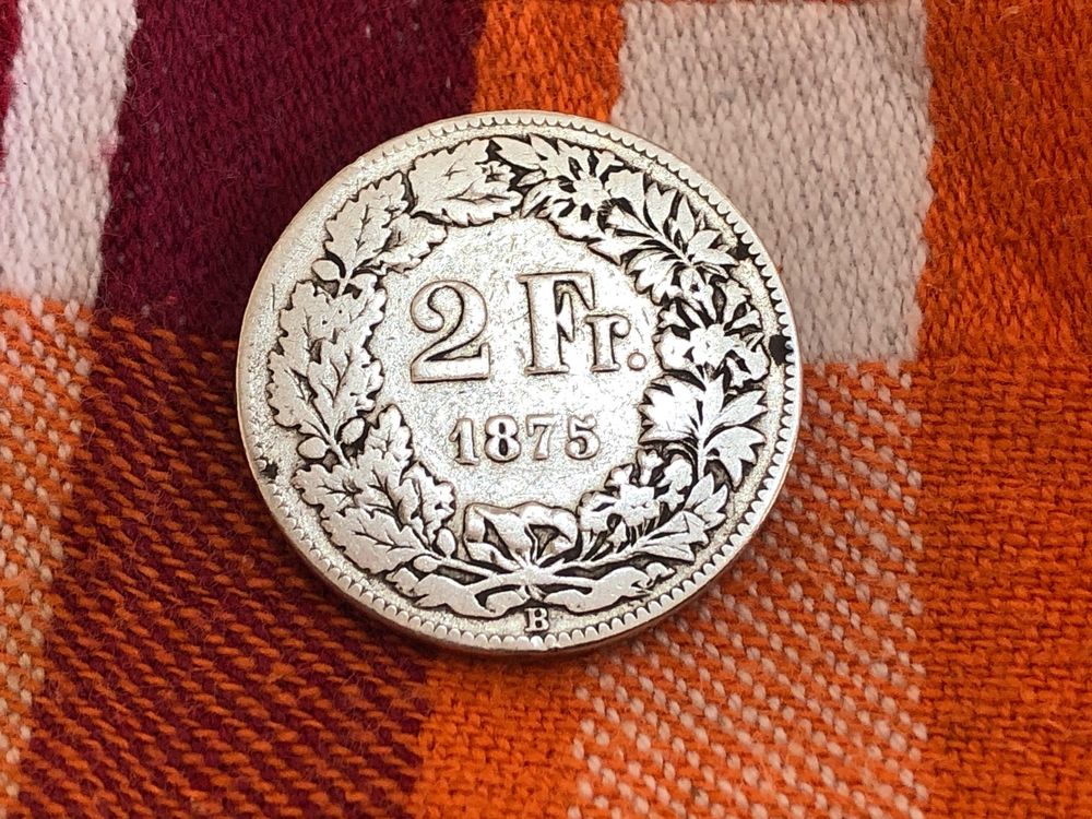 Schweiz 2 Franken 1875 Silber Rar (Gebraucht) in Flumenthal für CHF 18 – mit Lieferung auf ...