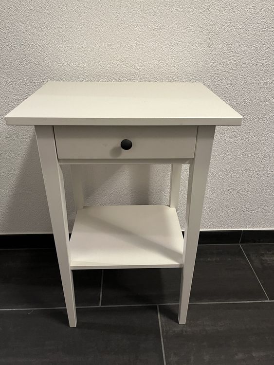 Weisser Nachttisch mit Schublade & Ablage (Gebraucht) in Ruswil für CHF 20 – nur Abholung auf ...