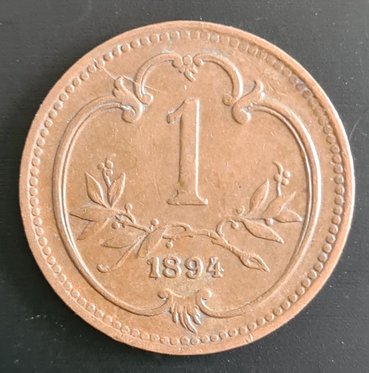 1 Heller 1894 Österreich Austria Münze Coin Money Monnaie (Gebraucht ...