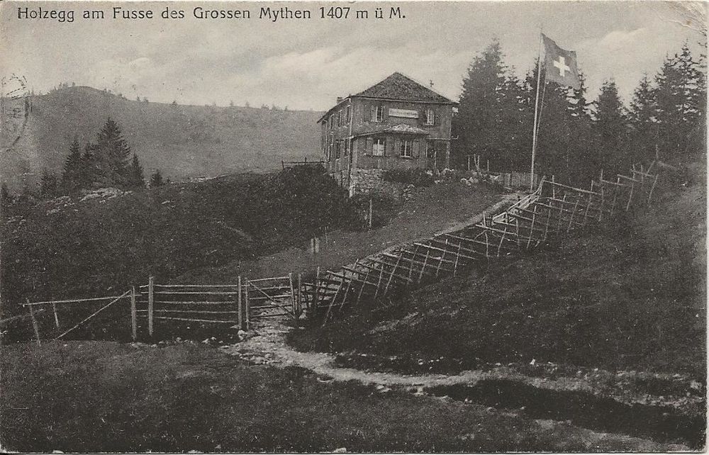 Holzegg SZ Brunni Alpthal Grosser Mythen 1920 sehr gut erhal (Neu ...