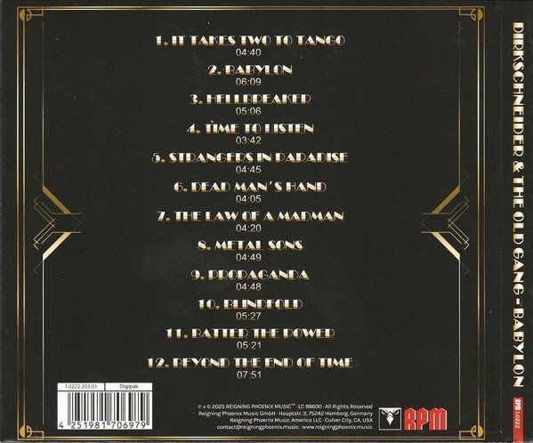 CD/ DIRKSCHNEIDER & THE OLD GANG : BABYLON (2025) METAL (Neu (gemäss ...