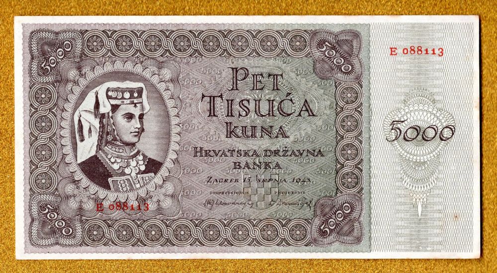 Croatia 5000 kuna TOP grade AU+ | Kaufen auf Ricardo