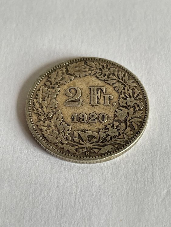 Superbe pièce 2Fr. HELVETIA 1920 en argent | Kaufen auf Ricardo