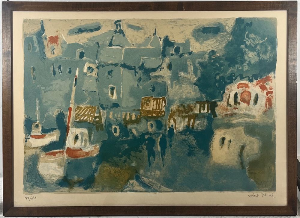 Robert Delval (1897-?) Grosse Lithographie, Handsigniert (Gebraucht) in ...