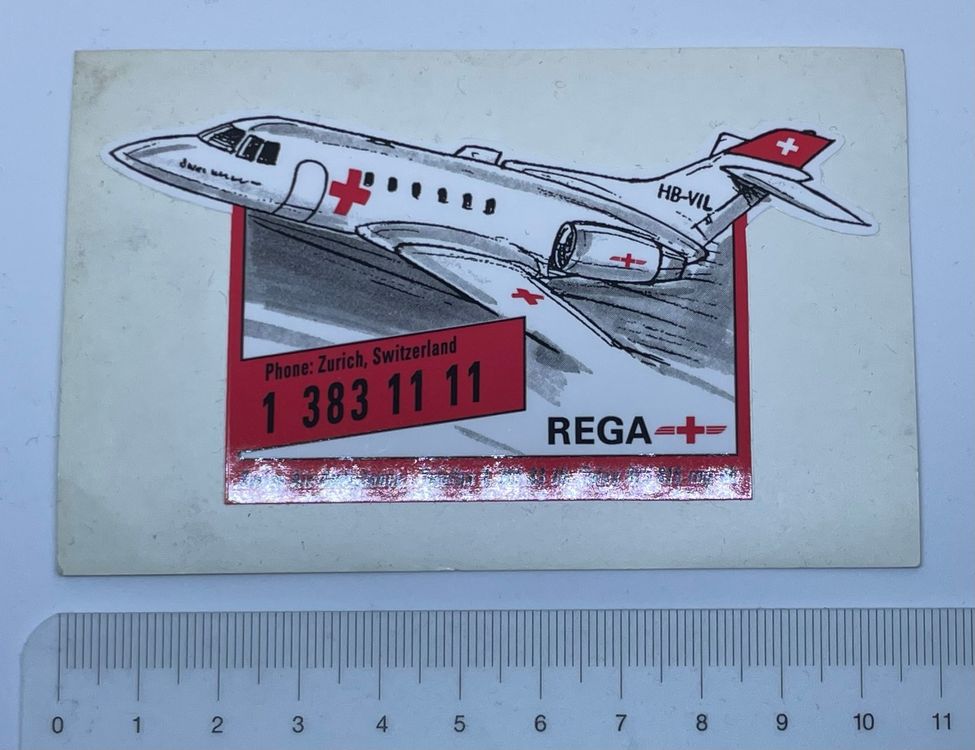 Schweiz. Rettungsflugwacht Rega Helikopter Aufkleber (Neu (gemäss Beschreibung)) in Rümlang für ...