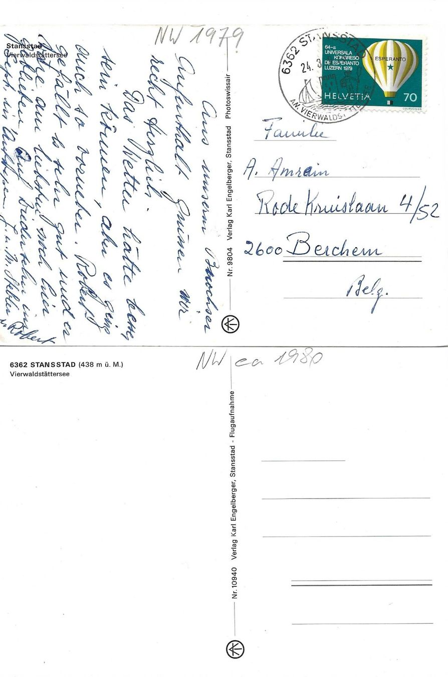 Stansstad NW 2 AK mit Autobahn Bahnhof um 1980 wenig verbaut (Neu ...