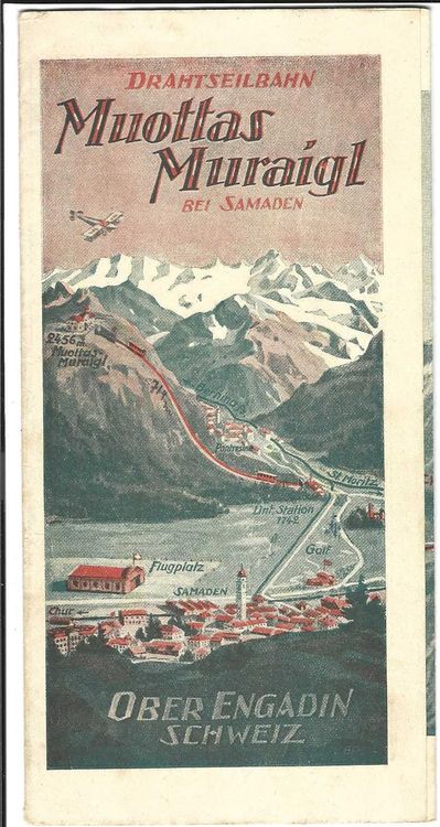 Muotas Muraigl Drahtseilbahn Werbeprospekt 1927 | Kaufen auf Ricardo